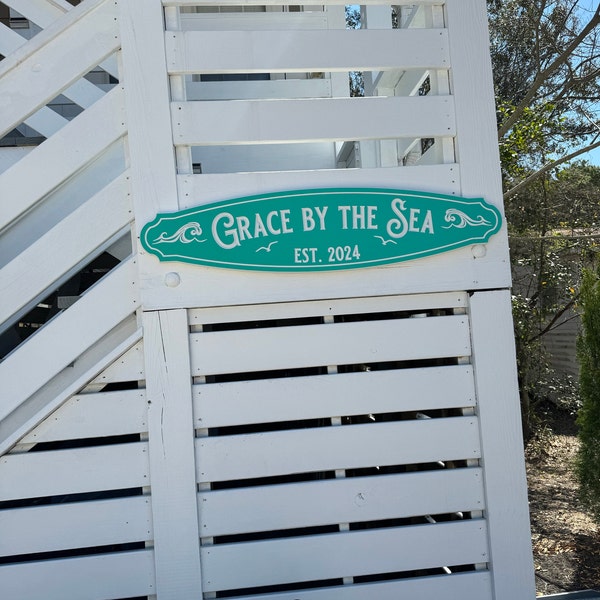 Personalized Custom PVC Sign for Your Beach Home Coastal Retreat ...