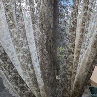 Pink and White Floral Printed Cotton Curtain, Ruffle Princess Coquette ...