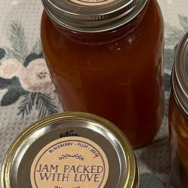 Custom Jam Packed With Love Stickers, Vintage Homemade Jam Round ...