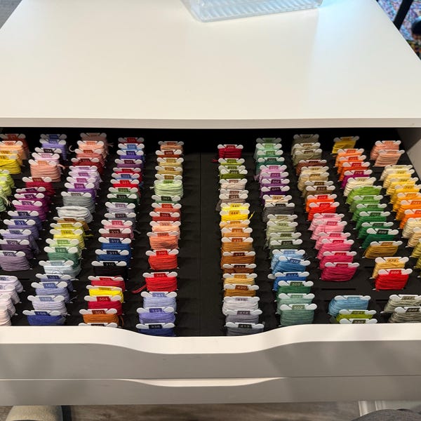 IKEA Alex Drawer Foam Insert for Floss Bobbins-cross Stitch, Embroidery ...