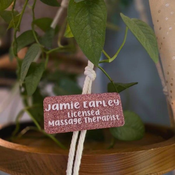 Tooth Magnetic Glitter Name Tag - Work Name Tag - ID - Personalized ...