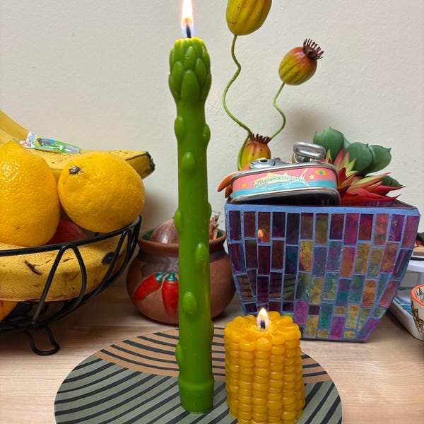 Food Candles, Real Fruit & Vegetables Candles, Orange Candle, Lemon ...