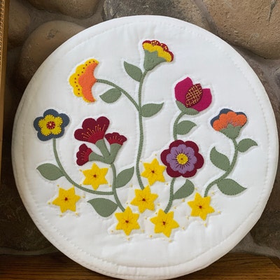 Wool Applique Patterns Kits for ALL 24 Floral Blocks for the four ...