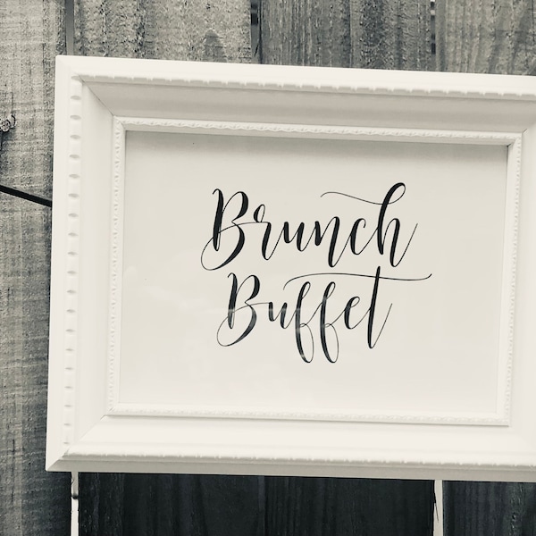 Brunch Buffet Sign, Birthday Brunch Decor, Birthday Party Sign, Brunch ...