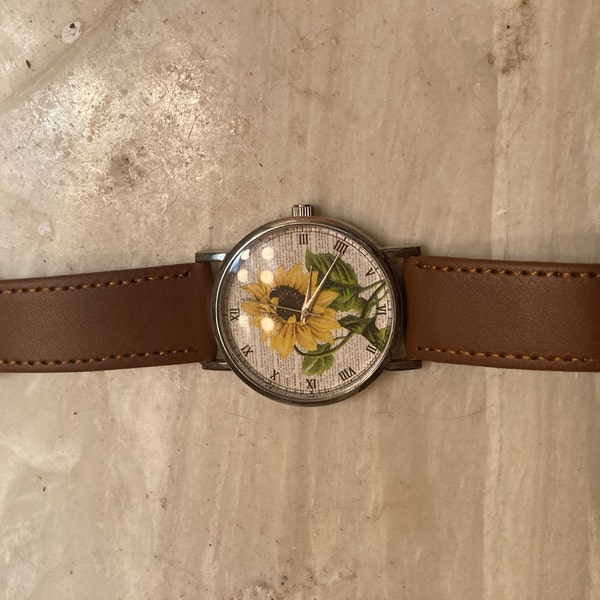 Sunflower Flower Watch | Floral | Botanical | Women's Watch | Ladies ...