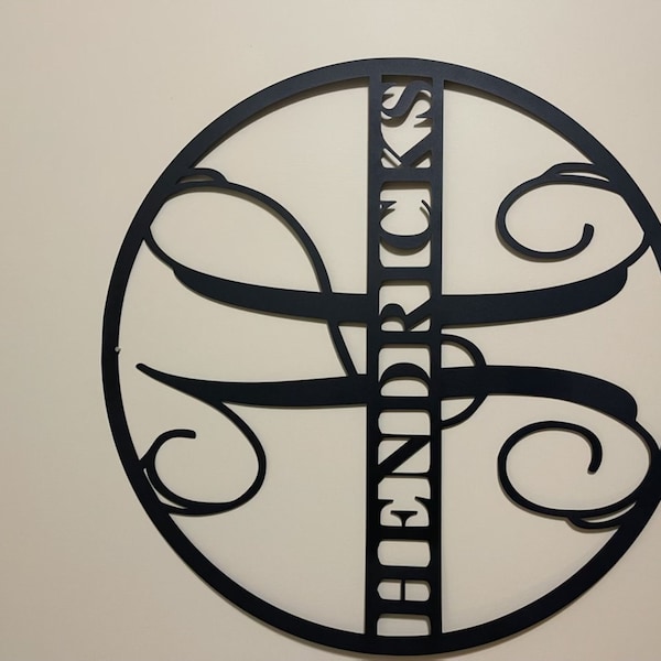 Last Name Metal Signs Personalized Metal Sign Custom Last Name Sign ...