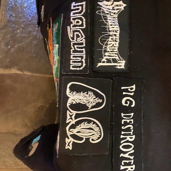 ANTI MUSIC Embroidered Patch Grindcore Mincecore - Etsy