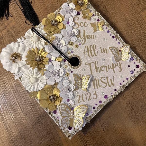 Custom Graduation Cap Topper Personalized Grad Cap - Senior Class of ...