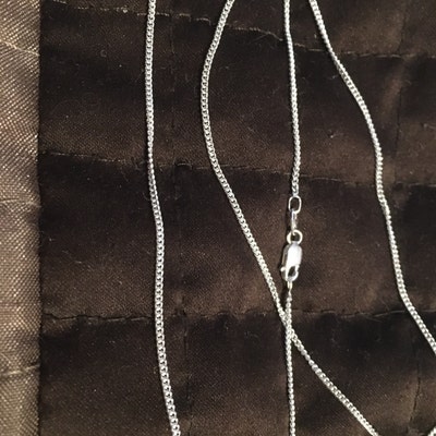 925 Sterling Silver Curb Chain. Made in Italy Necklace Length 16, 18 ...