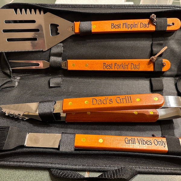 Personalized BBQ Set-grill Gift Set-groomsmen Gift-bbq Gift-grilling ...