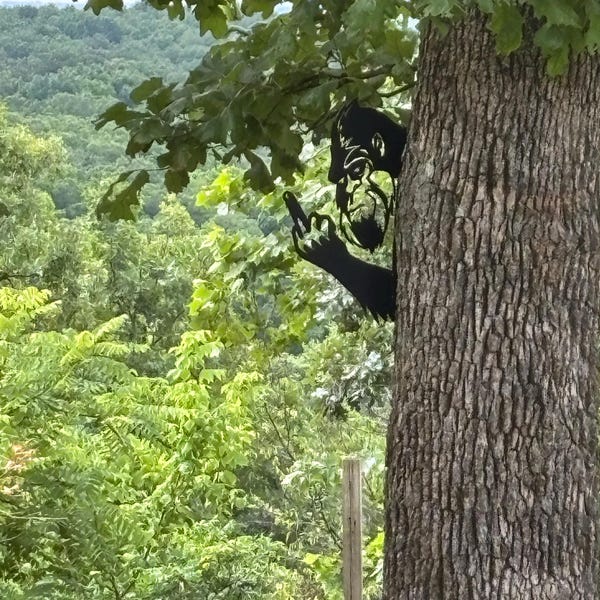 Peek-a-boo Flipping off Bigfoot Metal Sign – Flipping the Bird Edition ...
