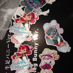 GG S2 Vinyl 6PC. Sticker Pack, Kawaii Cute Anime Girl Stickers, Mecha ...