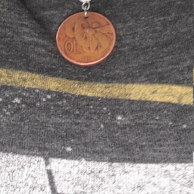 Pineapple bahamas Coin Necklace moss Agate Gemstone coin Dates 1974 to ...