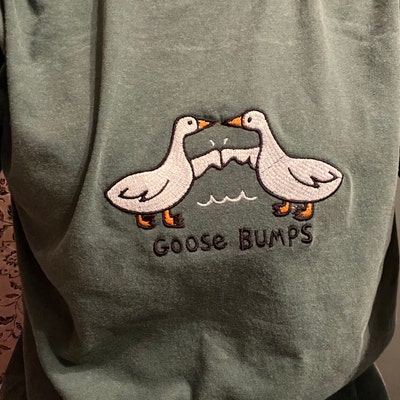 Goose T-shirt Goose Embroidered T-shirt Funny Shirt Comfort - Etsy
