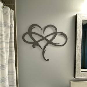 Infinity Heart Steel Wall Decor Metal Wall Art / Metal Home Decor ...