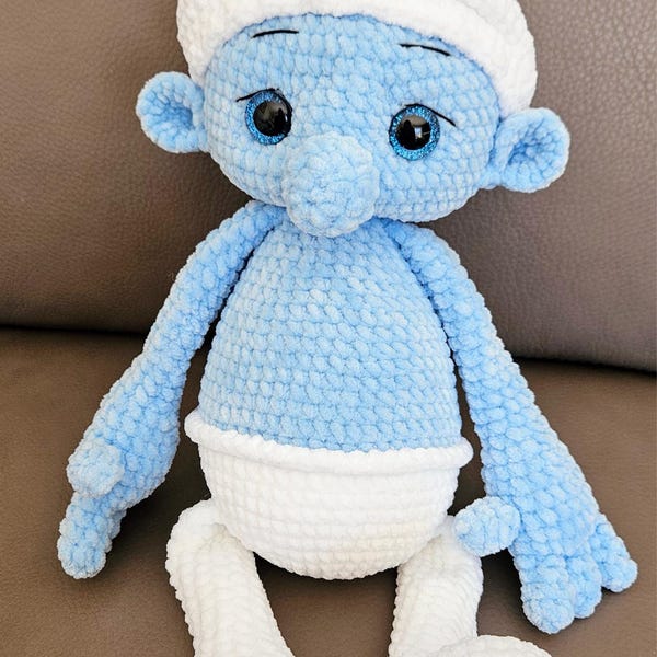 Crochet Blue Man /smurf /little Dwarf /crochet Pattern/english Pattern ...