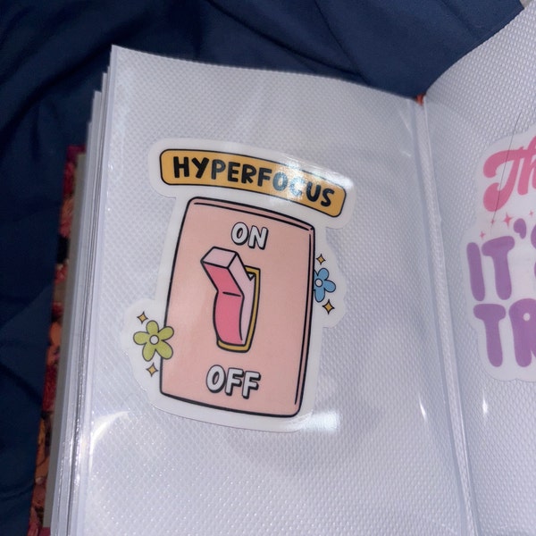 Hyper Focus on Switch Waterproof Sticker, Mental Health Stickers ...