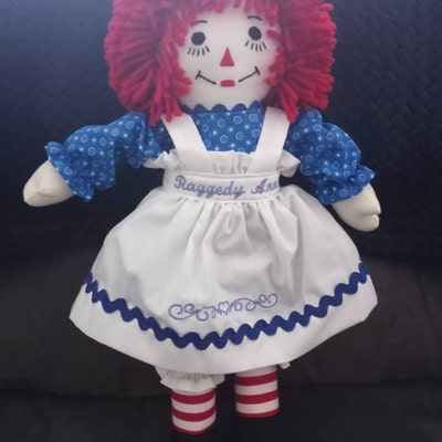 36 Inch Large Raggedy Ann Doll Traditional Blue Dress Handmade Doll - Etsy