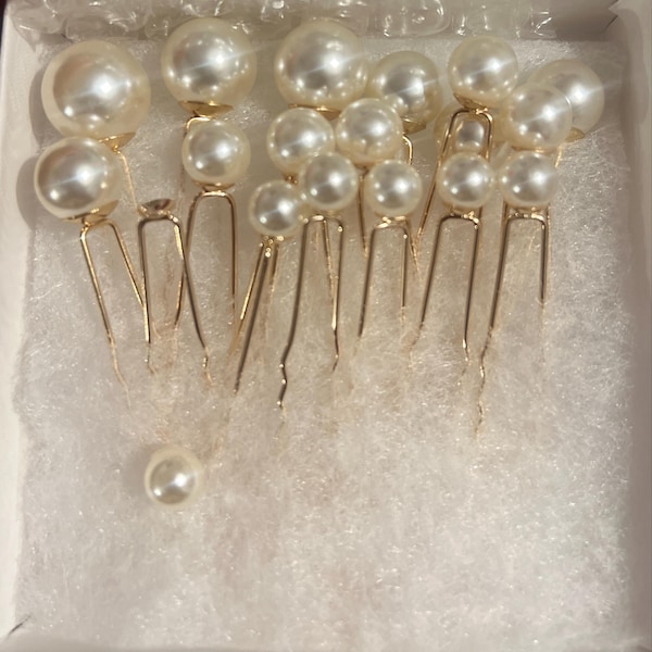 Pearl Hair Pins Mix Size Pearl Hair Pins Wedding Pins Pearls Hair Pins ...