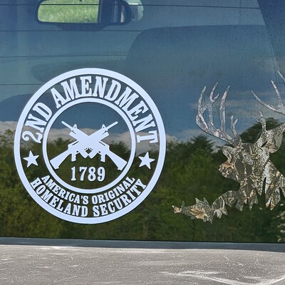 2nd Amendment Americas Original Homeland Security Car Truck Van Window ...