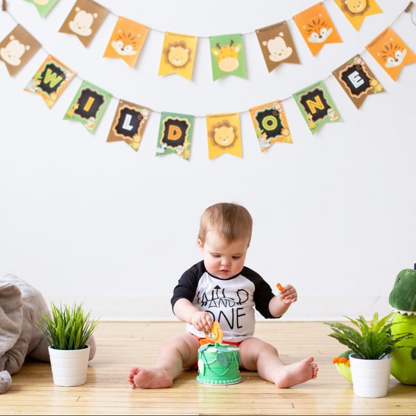 SELF-EDITING Safari Birthday Decoration Kit-safari Party-safari ...