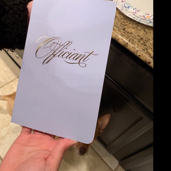 Wedding Officiant Book, Officiant Gift, Officiant Vow Book, White ...