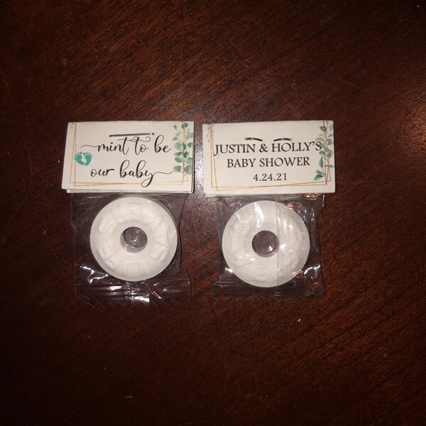 Personalized Baby Shower Mints: "mint to Be" Favors - Etsy