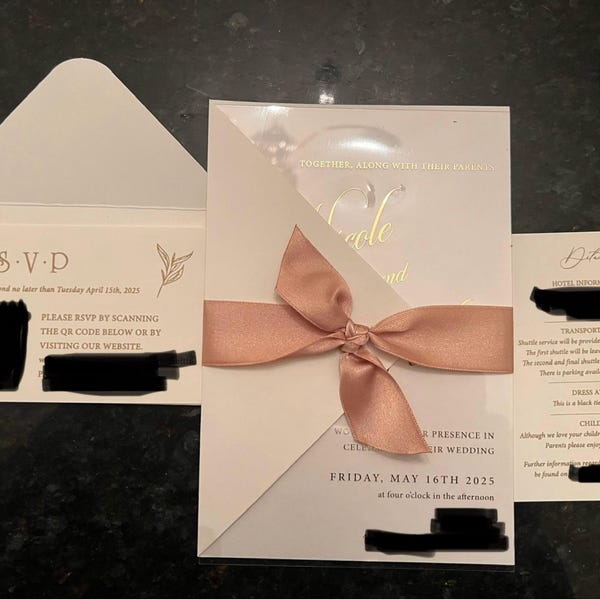 LETTER PRESS Wedding Inivitation Suite | Embossed Wedding Invitations ...