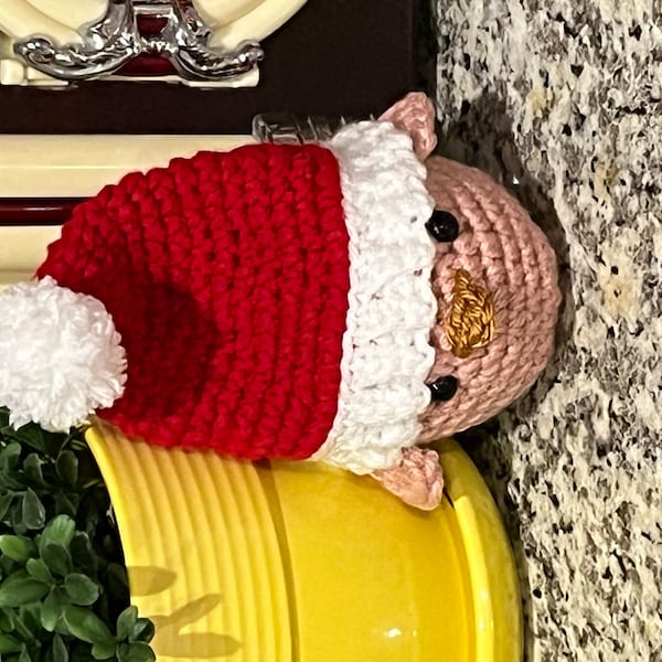 Christmas Crochet Chick/duck Plushie, Cute Santa Hat Crochet Animals ...