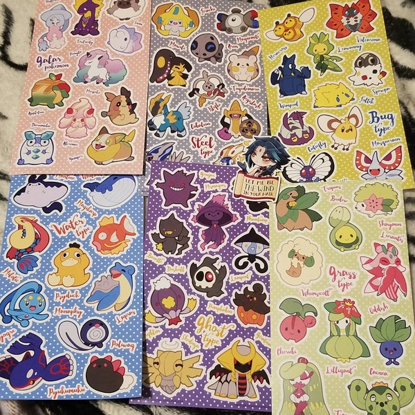 Legendary and Mythical Pokemon Sticker Sheet 2 - Etsy