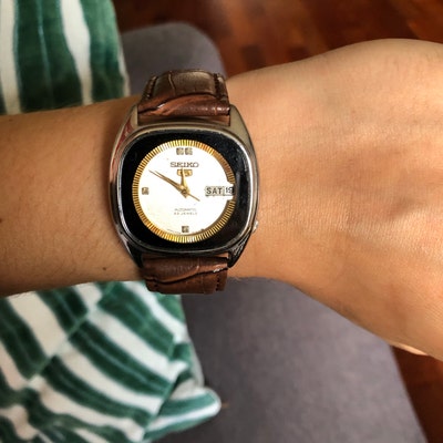 Vintage SEIKO 5 Automatic Day Date Japanese Wrist Gent's Vintage Watch ...