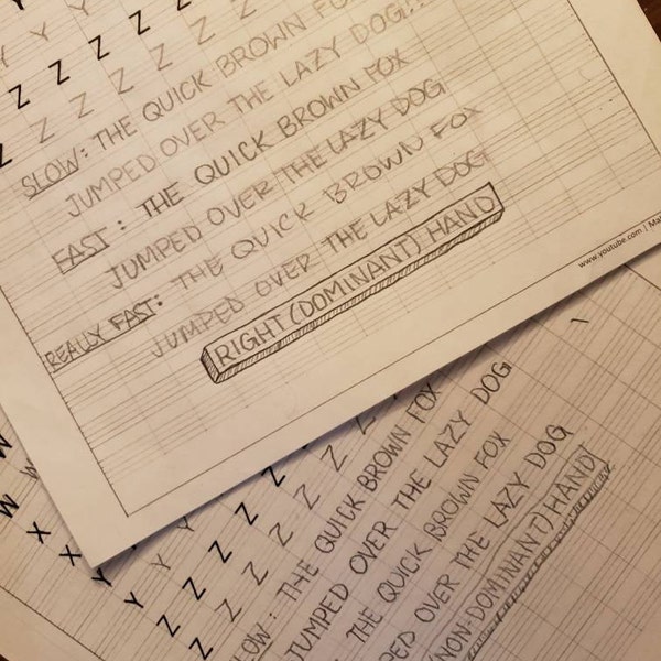 Buy Printable Partial Graph Paper Templates for Handwriting Practices 8 ...
