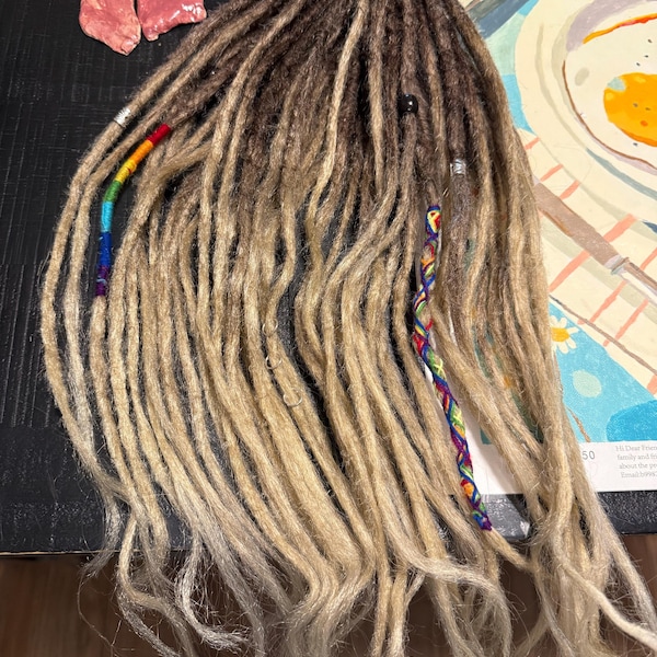 ONE Decoration for Dreadlocks Mandala Style One End With Feathers and ...