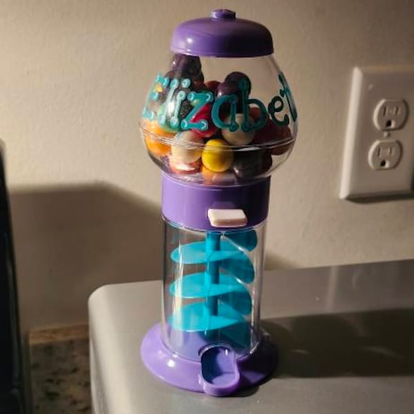 Personalized Spiral Carnival Gumball Machine- Kids Party Favors ...