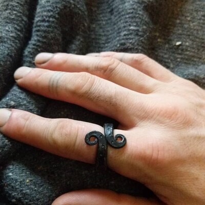 Forged Iron Ring - Etsy