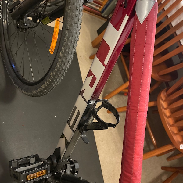 Dark Red Bicycle Frame Pad. Top Tube Padding. Bike Top Tube Protector ...