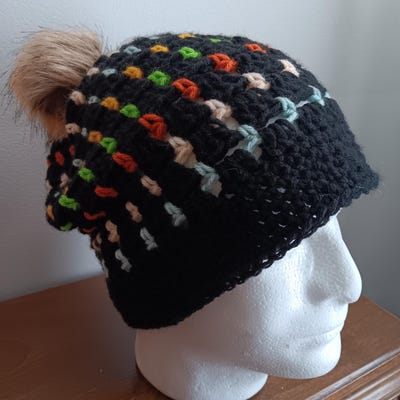Crochet Hat PATTERN Granny's Square Dance Slouchy Crochet Pattern for ...