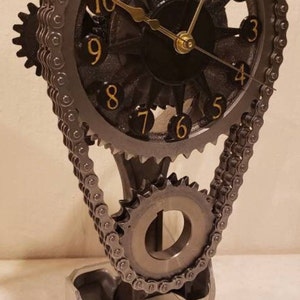 Gray Gear Wall Clock, Made With Chevy Small Block Timing Set - Etsy