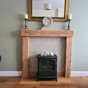 Stunning Traditional Solid Oak Beam Fire Surround With Fitting Kit. 1 ...