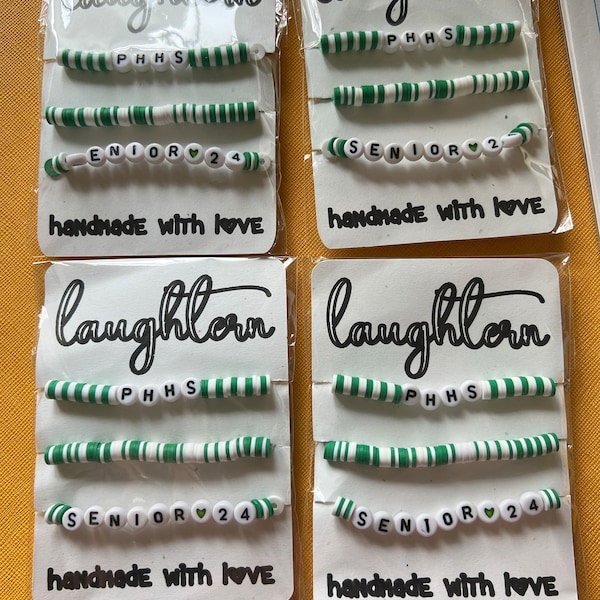 Class of 2026 *SENIOR* School Spirit Bracelet Sets - Etsy