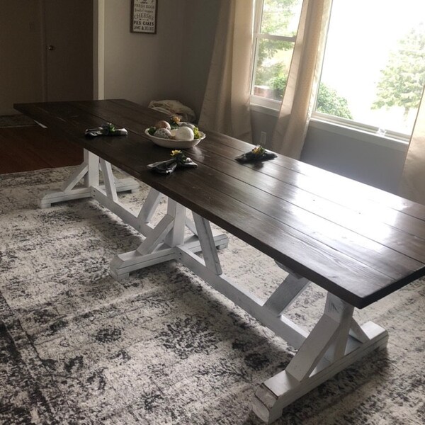 Large Farm Table, Farm House Table, Farm Table Farmhouse Table, Rustic ...