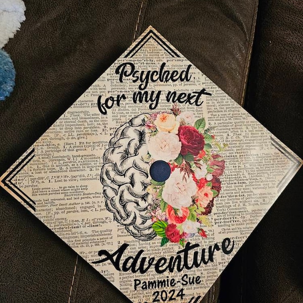Psyched for My Next Adventure Graduation Cap Topper, Customized ...
