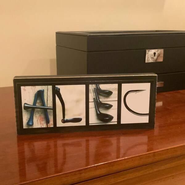 Custom Last Name Sign, Photo Letters Art, Personalized Home Decor, Last ...