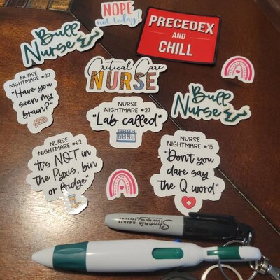 Nurse Stickers / Nursing Specialties / RN / Future Nurse / NP / CRNA ...