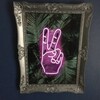 Peace Sign Neon Art Print – Peace and Love, Inspirational Wall Art ...