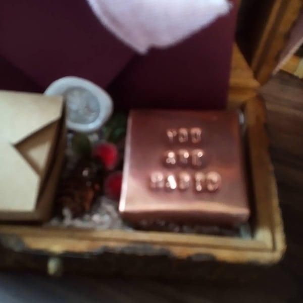 Solid Copper Box and Lid, Custom Stamping. Handmade. Wedding ...