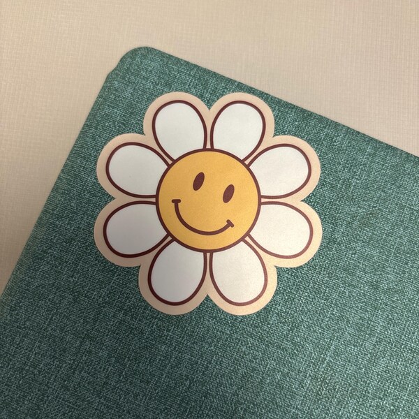 Melting Smiley Face Sticker, Cute Stickers, Drippy Yellow Happy Face ...