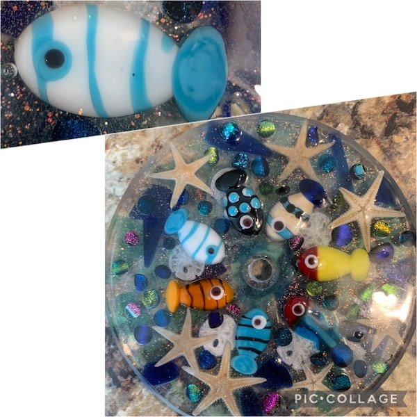 11x21mm Murano Fish Glass Beads, Pisces, Handmade Beads, Lampwork Beads ...