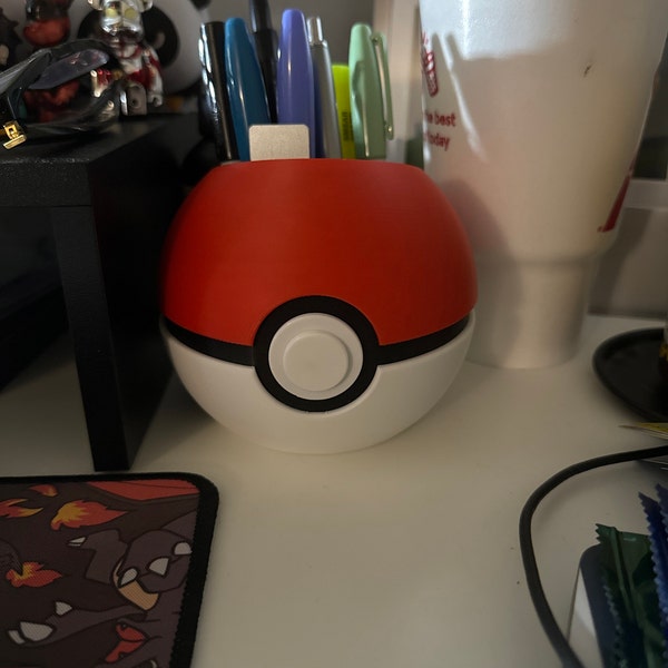 Pokeball Pen/pencil Holder Pokemon Inspired - Etsy