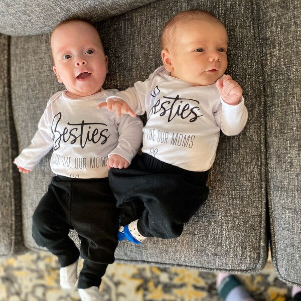 Besties Just Like Our Moms Baby Bodysuit, Matching Baby Outfits, Baby ...